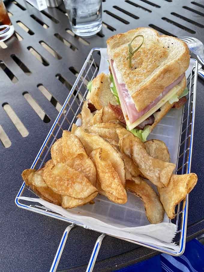Stacked high with smoked turkey and all the fixings, this club sandwich means serious business in the best possible way.