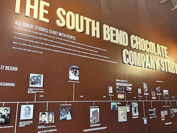 The company's history unfolds across this wall, proving that great things really do start with passionate people.