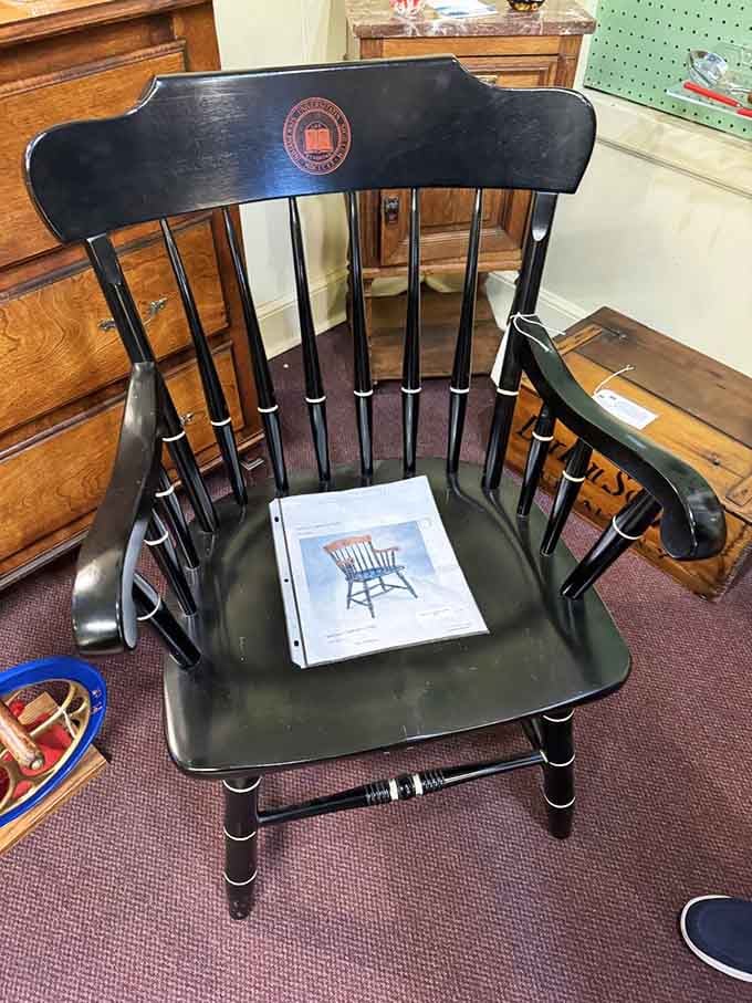 This classic wooden chair has survived decades of use and still looks ready for another lifetime.
