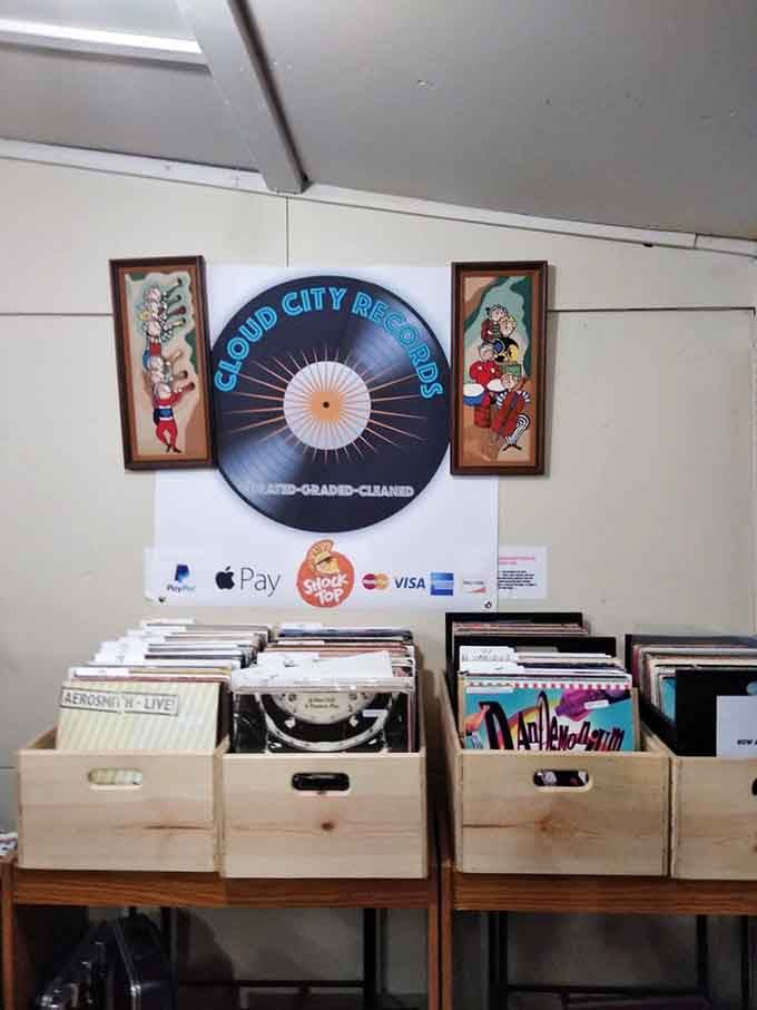 Vinyl records waiting to spin again, because some things just sound better when they're analog and authentic.