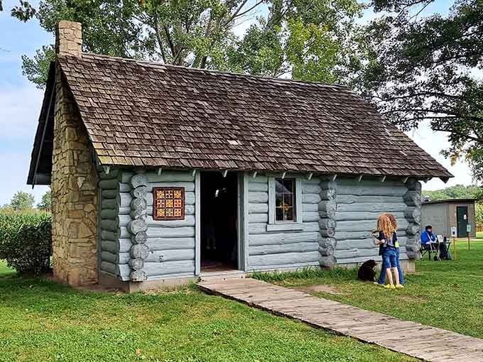 This charming little cabin captures the pioneer spirit that built Wisconsin, one hand-hewn log at a time.