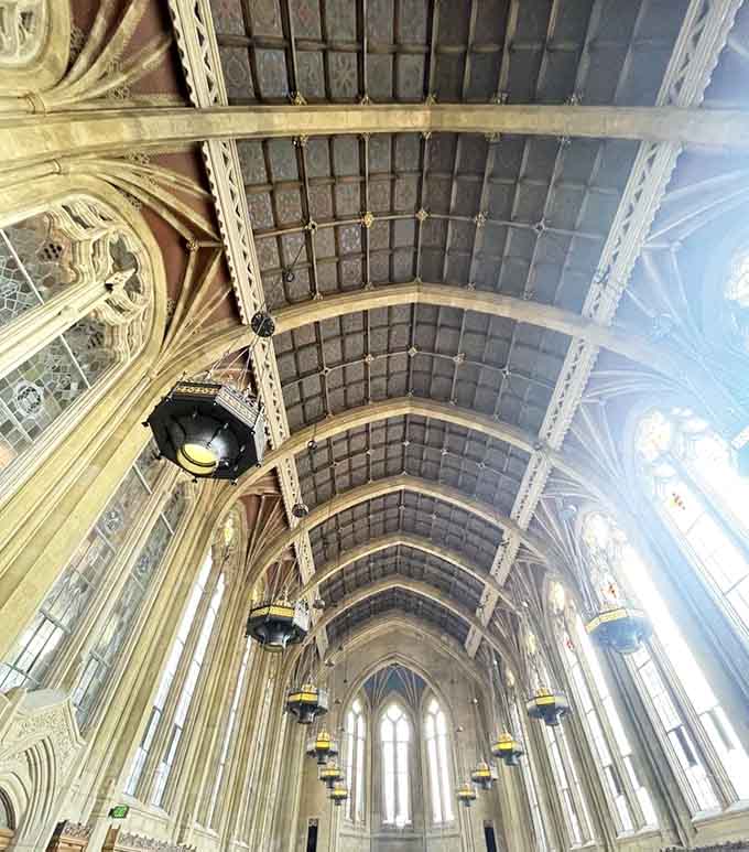 Look up and lose yourself in hand-carved beams that took serious dedication to create.