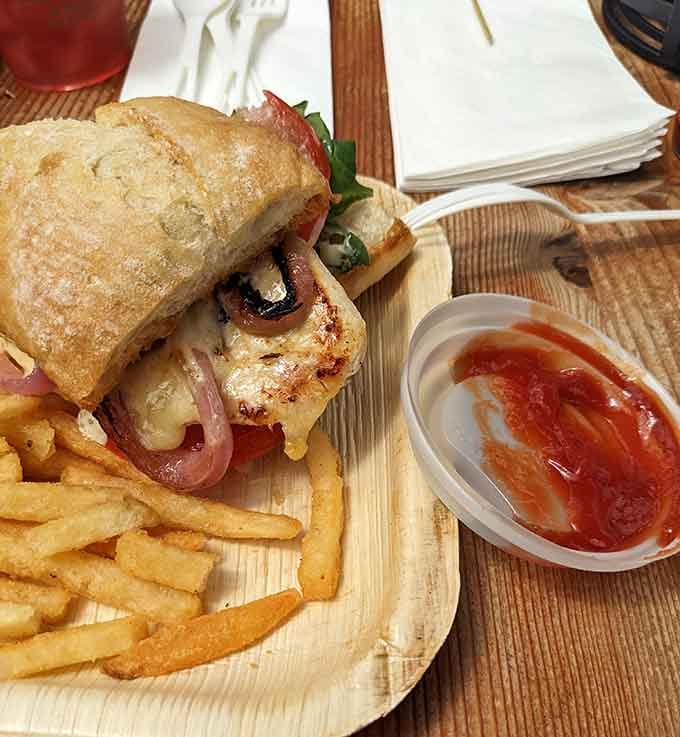 Sometimes the best sandwiches come from the most unexpected places, like a greenhouse filled with palm trees and possibilities.