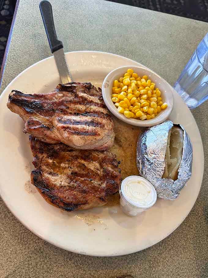 Those grill marks on these pork chops aren't just for show &ndash; they're evidence of serious kitchen skills.