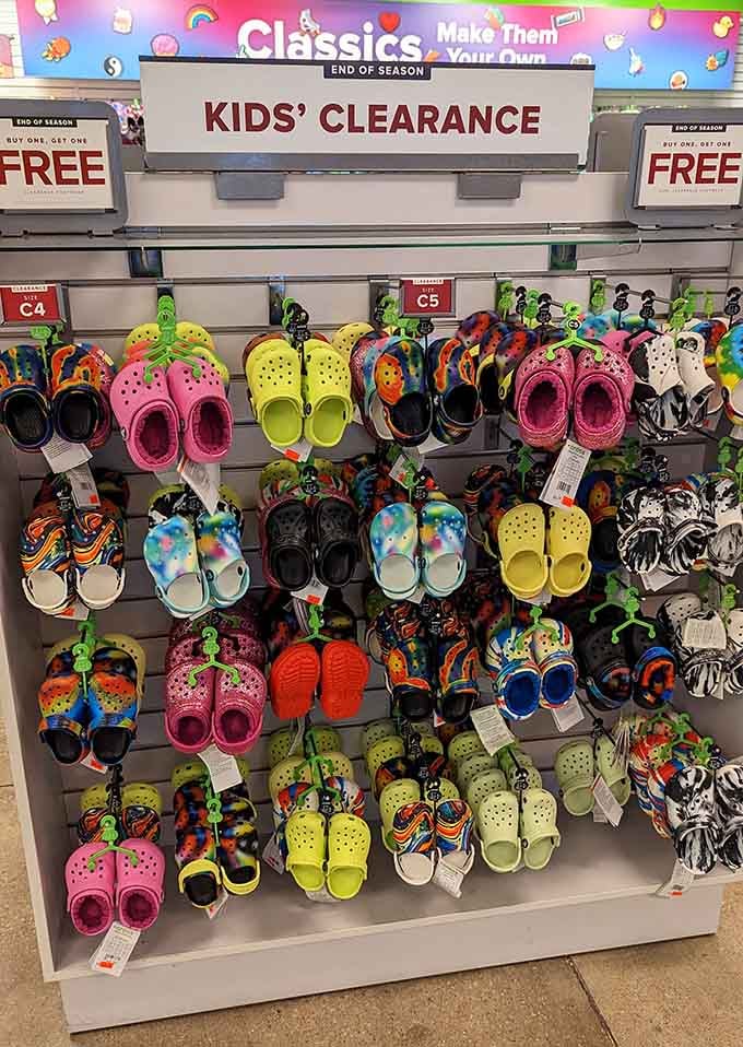 Kids' Crocs on clearance means you can afford to replace them when they inevitably get lost at the lake.
