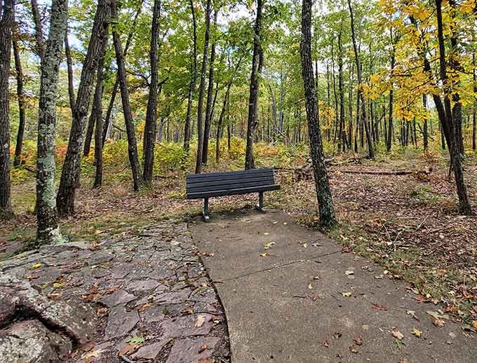 Perfect spots for catching your breath dot the paths, because even mountains understand we need breaks sometimes.