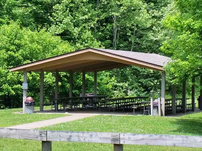 This pavilion has hosted more family reunions than awkward conversations about politics, and that's saying something.