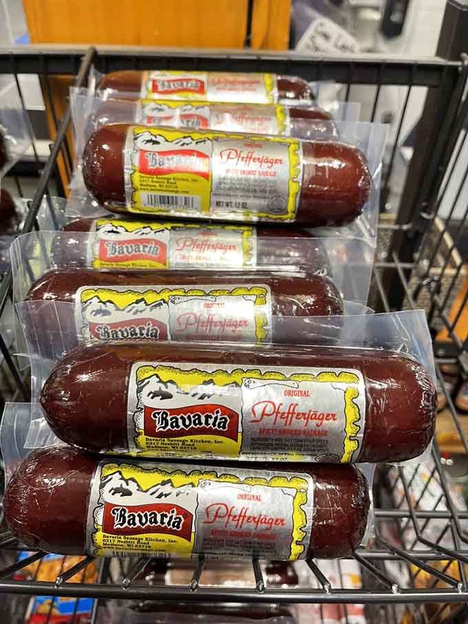 Smoked sausage stacked like edible treasure, ready to transform your next picnic into something worth remembering and repeating.