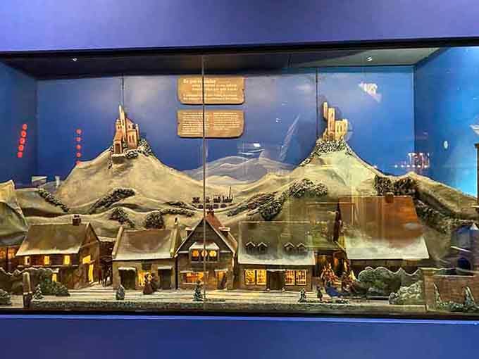 This miniature winter village is so detailed, you'll want to check if tiny people are actually living there.