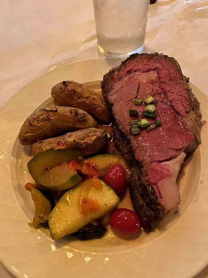 Slow-roasted to absolute perfection, this prime rib could make a grown person weep tears of pure carnivorous joy.