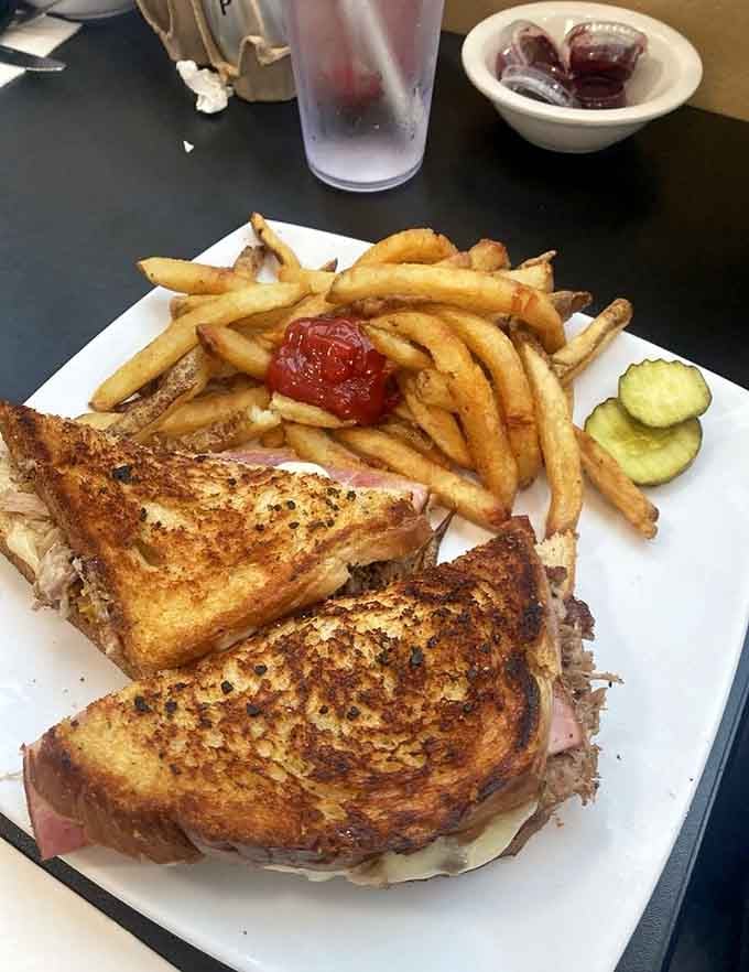 Sometimes lunch sneaks onto the breakfast menu, and when it looks this good, nobody's complaining about it.