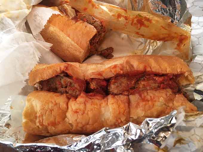 The meatball sub that launched a thousand napkins and zero regrets about carb-loading before your afternoon nap.