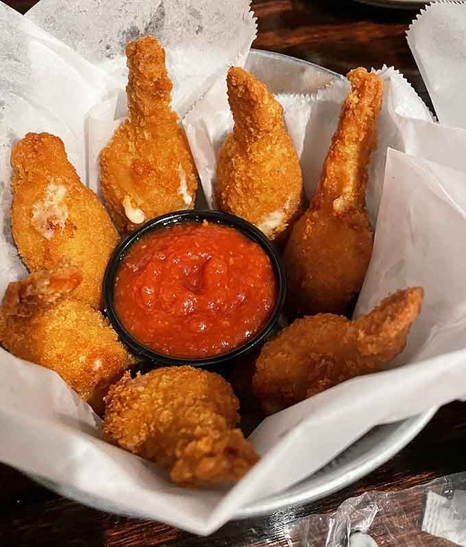 Golden fried shrimp that proves landlocked Alabama knows exactly what to do with gulf treasures.
