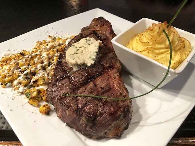 This NY strip steak comes with all the fixings, because sometimes you just need a proper steakhouse experience.