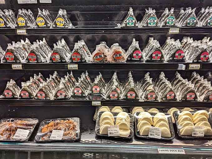 Onigiri wrapped and ready, because sometimes the best meals come in the most perfectly portable triangular packages.