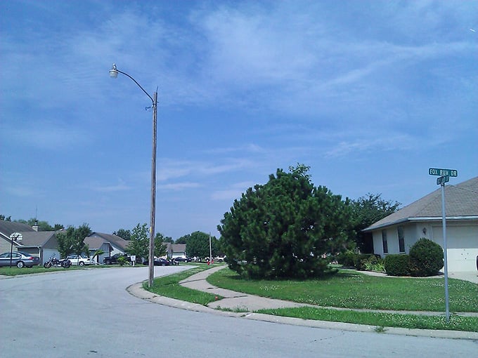 Fox Run Drive neighborhoods where houses have yards and mortgages don't require winning the lottery first.