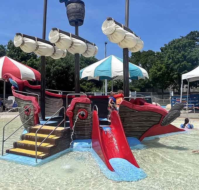 Ahoy, mateys! Even landlocked pirates need a place to make a splash and practice their cannonball technique.