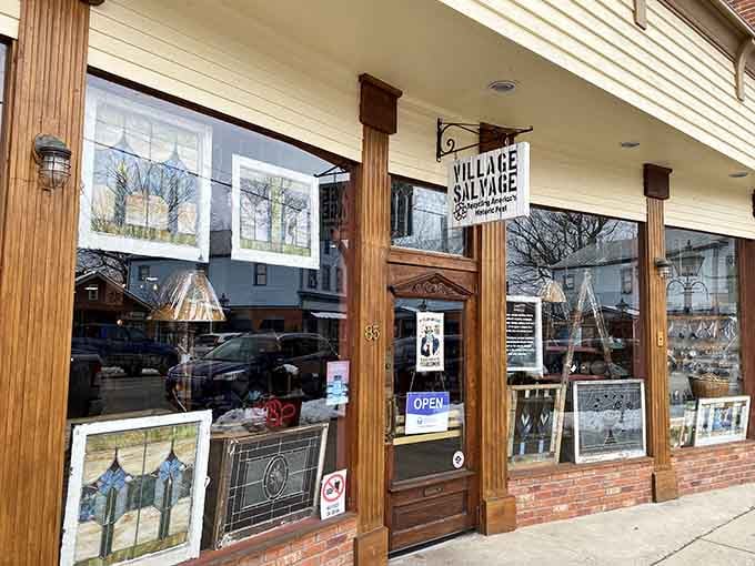 Window shopping here is an art form, with each display telling stories that span generations of style.