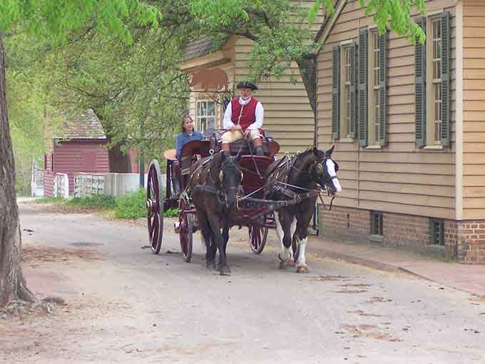 Nothing says authentic historical immersion quite like clip-clopping down cobblestone streets in an actual horse-drawn carriage ride.