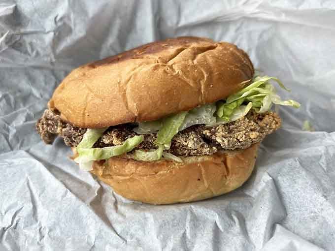 That crispy pork cutlet sandwich is basically a hug between two pieces of bread, and we're here for it.