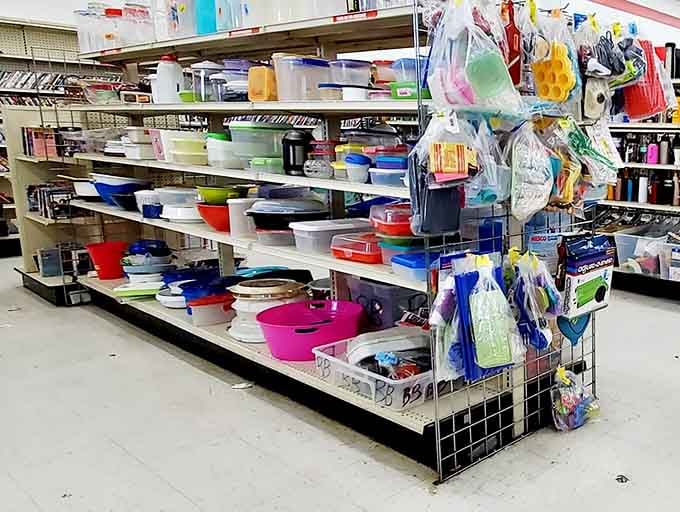 Colorful Tupperware and storage containers stacked high, ready to organize your life for pocket change.