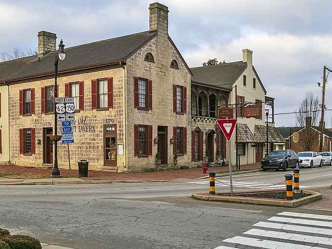 That stone tavern building has served travelers longer than most of us have been alive, and still going strong!