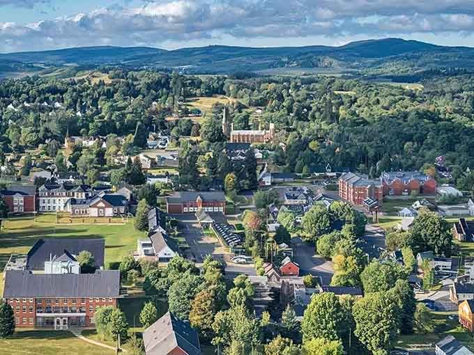 Classic brick buildings stand proud on streets where the biggest concern is finding a parking spot.