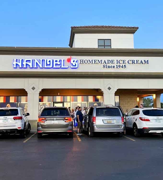 When the parking lot looks like a family reunion, you know Handel's is serving something special since 1945.