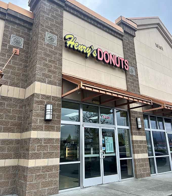 Stone accents and modern design blend beautifully at this spot where donut dreams become delicious reality every day.