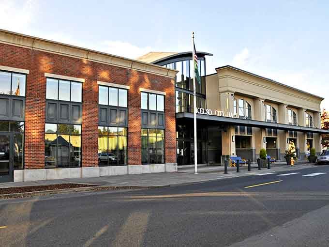 Modern civic buildings blend brick and glass, proving small towns can honor tradition while embracing the future with style.