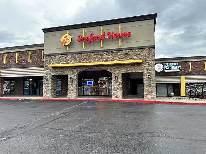 Stone archways and moody skies set the stage for Gulf Coast flavors that'll transport you straight to Louisiana.