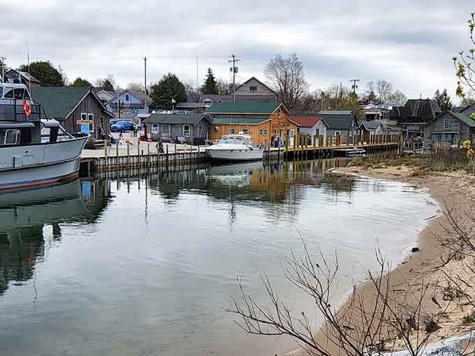 Weathered fishing shanties and quiet waters preserve a working waterfront that modern development somehow graciously missed.