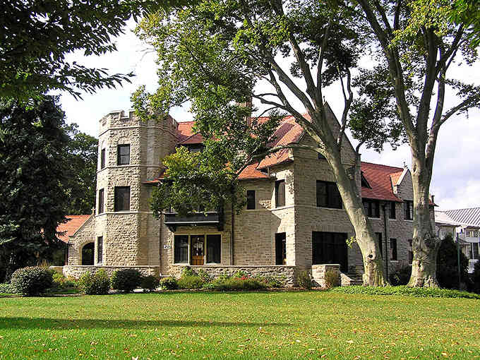 That castle-like stone building with its turret could house royalty, but instead it welcomes regular folks seeking extraordinary meals.