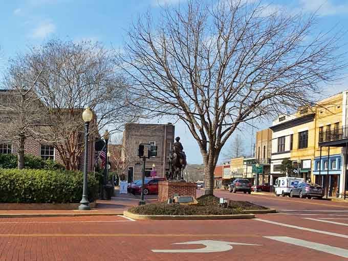 Downtown squares like this remind you when communities actually gathered together instead of just scrolling past each other online.