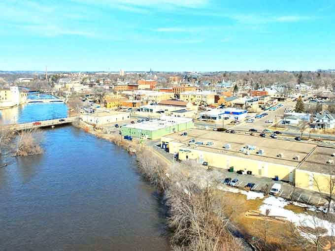 From above, you can see how the water connects everything here, just like the friendly neighbors will connect with you.