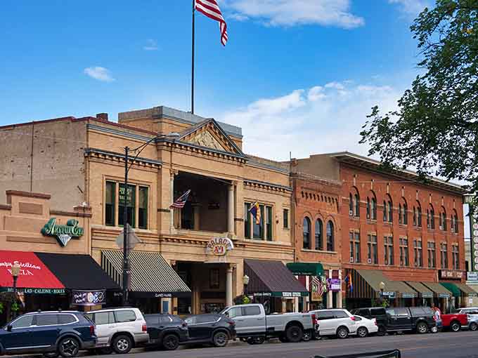 Prescott's historic downtown under blue skies proves that old-fashioned charm never goes out of style, friends.