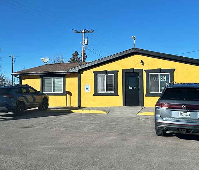 That cheerful yellow exterior brightens the plains like a beacon, calling hungry travelers to homestyle cooking and warm welcomes.