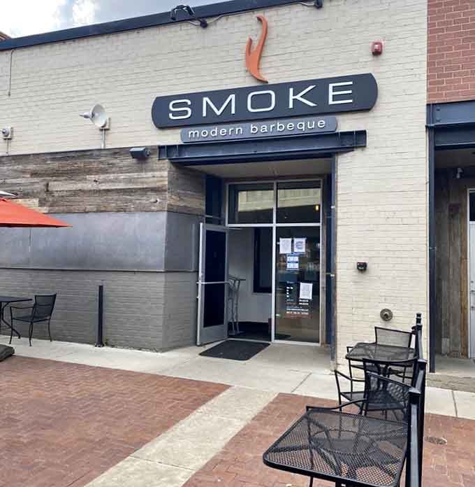 The sleek modern design with that flame logo suggests BBQ that respects tradition while embracing contemporary style beautifully.