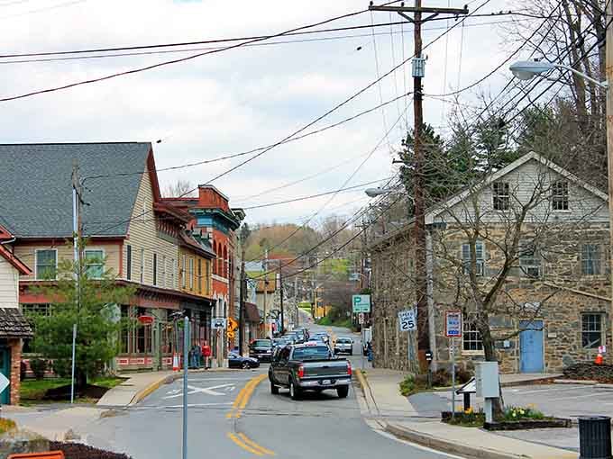 Mountain town streets wind upward, leading hungry travelers to cozy restaurants tucked into century-old storefronts perfectly.