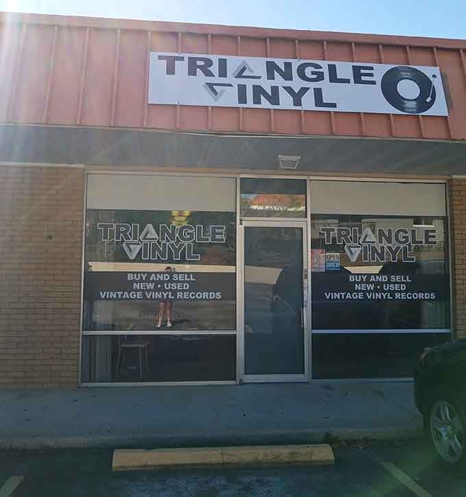 Simple storefront, serious selection – sometimes the best treasures hide behind the most unassuming facades in small towns.