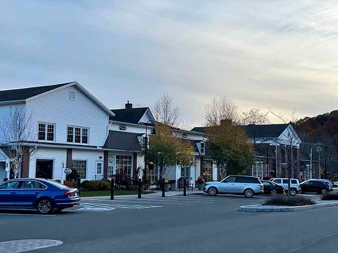 That simple white building with the cupola proves the best meals don't need fancy exteriors.