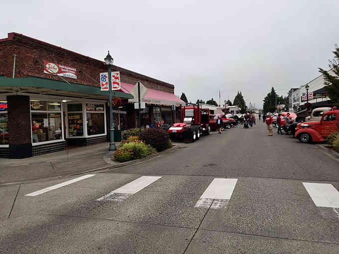 Classic small-town storefronts with vintage cars parked out front &ndash; it's like stepping back to simpler, sweeter times.