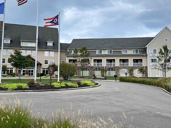 Flags flying proudly over this lakeside retreat promise the kind of family memories that last for generations.