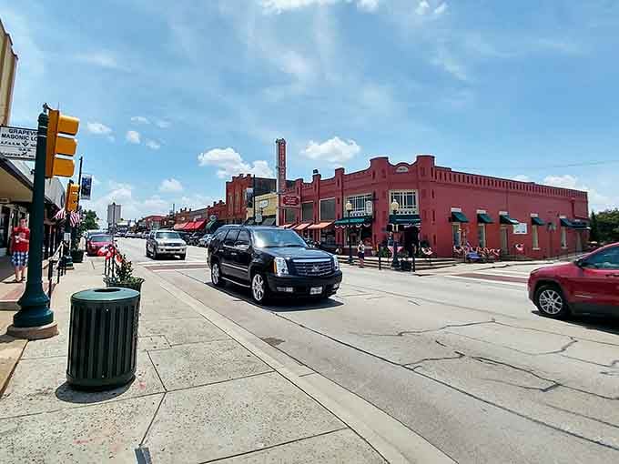 Colorful awnings and bustling streets create an energy that makes you want to park and explore every corner.