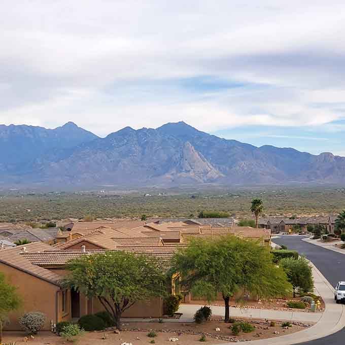Mountain peaks frame this retirement haven perfectly, where every window seems to capture another postcard-worthy Arizona vista.