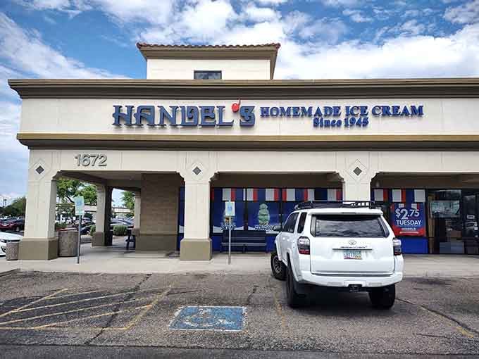 That classic storefront design and busy evening crowd prove some traditions never go out of style for good reason.