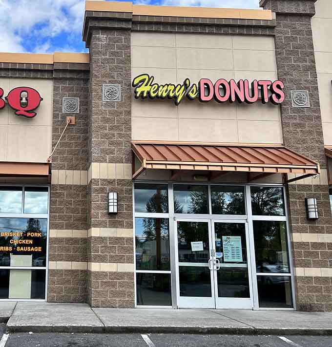That bold signage with playful pink lettering catches your eye from blocks away, promising sweet rewards for the journey.