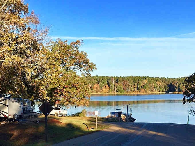 Autumn colors reflecting on peaceful waters create the kind of scene that makes you forget your worries.