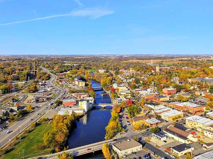 Golden leaves and blue water create a postcard view that comes standard with living here, no premium required.