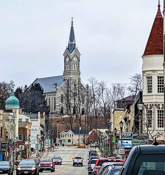 Charming Port Washington streets welcome you with historic stone architecture and a majestic clock tower watching over the peaceful downtown.